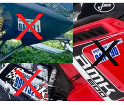 Custom Snowmobile Registration Numbers Vinyl Decal 2pc's – StevieDecals