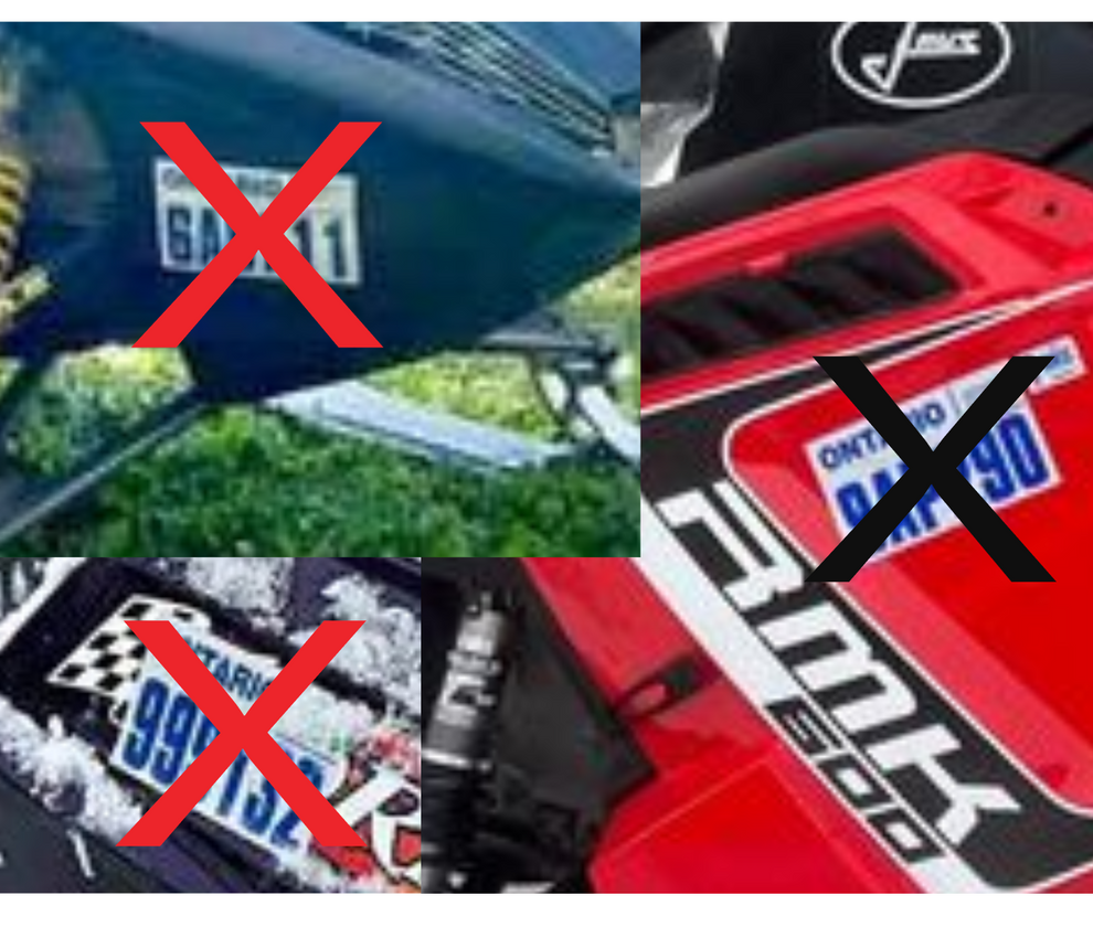 Custom Snowmobile Registration Numbers Vinyl Decal 2pc's – StevieDecals